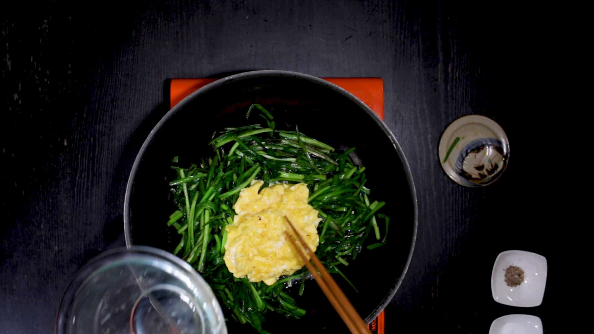 Niratama Garlic Chives and Eggs - Cooking Japanese
