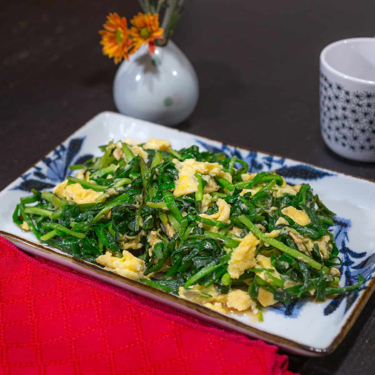 Niratama Garlic Chives and Eggs - Cooking Japanese